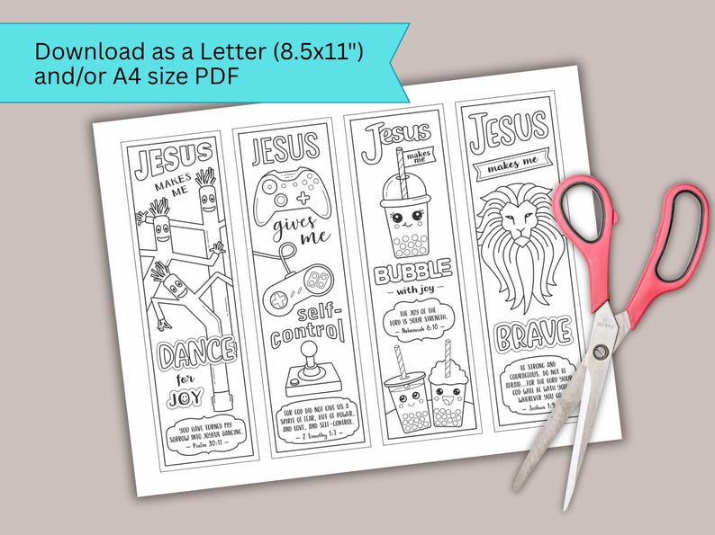 Bible Coloring Bookmarks | Printable Scripture Bookmarks to Colour in ...