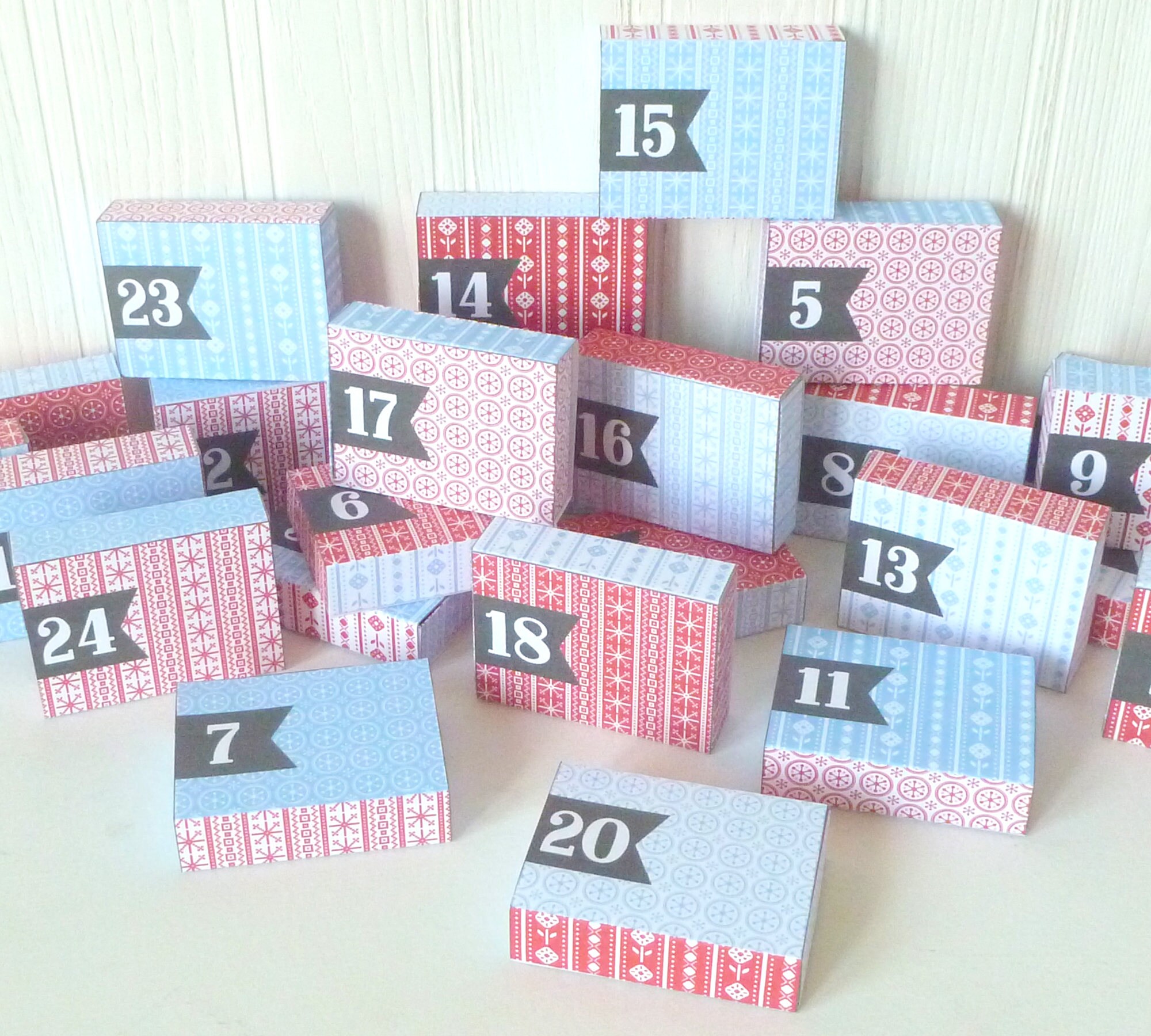 Advent Calendar Printable Countdown to Christmas Scandi | Etsy