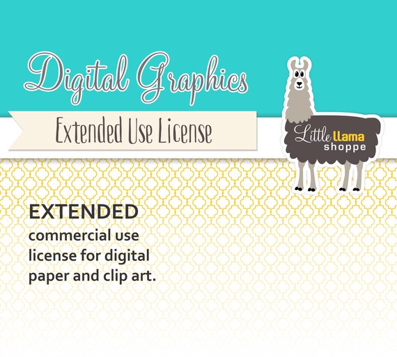 Extended License for comercial use of Digital paper or a Clip art pack ...