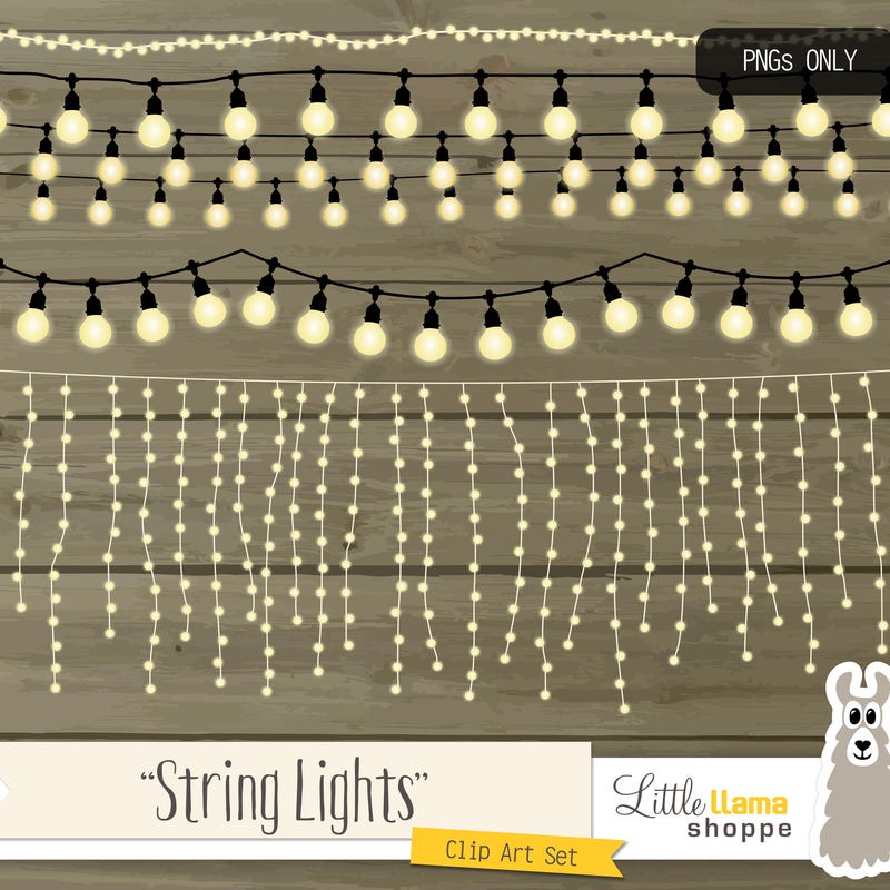 Fairy Lights Clipart - Etsy