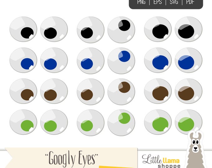Googly Eyes Clipart, Monster Eyes Clipart, Vector Graphics, Eyes ...
