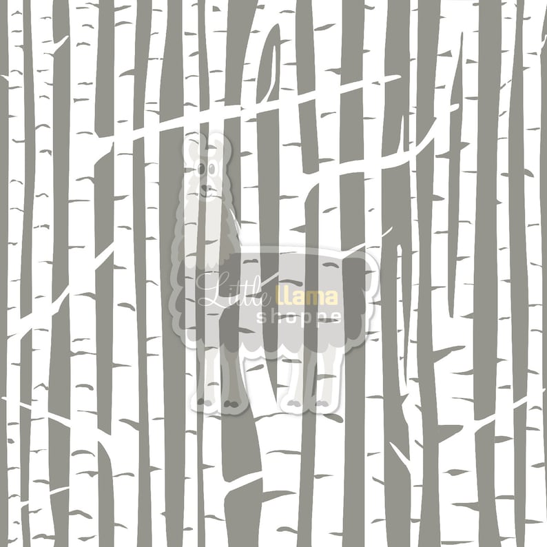 Birch Forest Digital Paper: Seamless Tileable Woods Pattern (digital ...