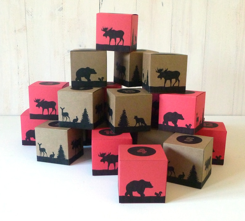 Printable Advent Calendar Countdown to Christmas Woodland | Etsy