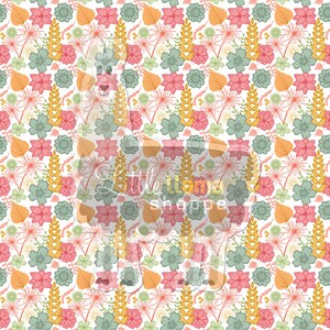 Floral Digital Papers, Seamless Floral Digital Backgrounds, Retro ...