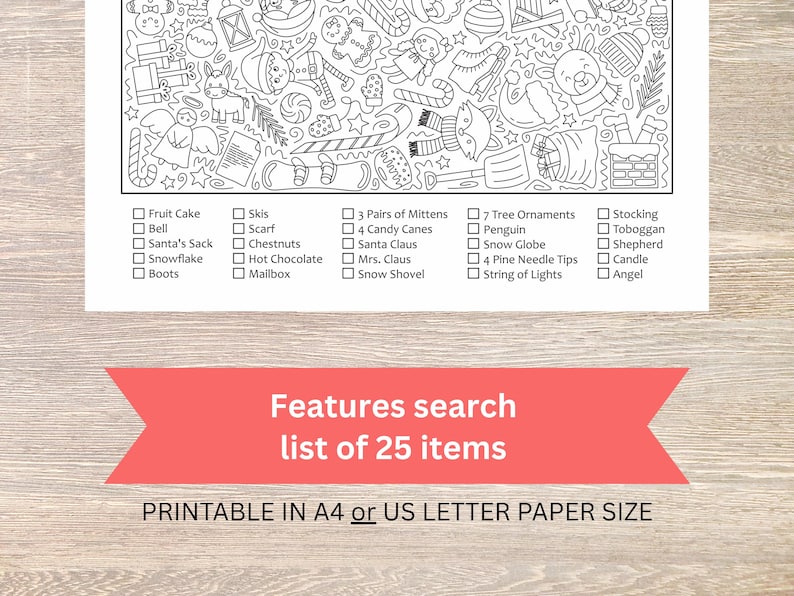 Christmas Hidden Object Search and Find | Printable Activity (digital ...
