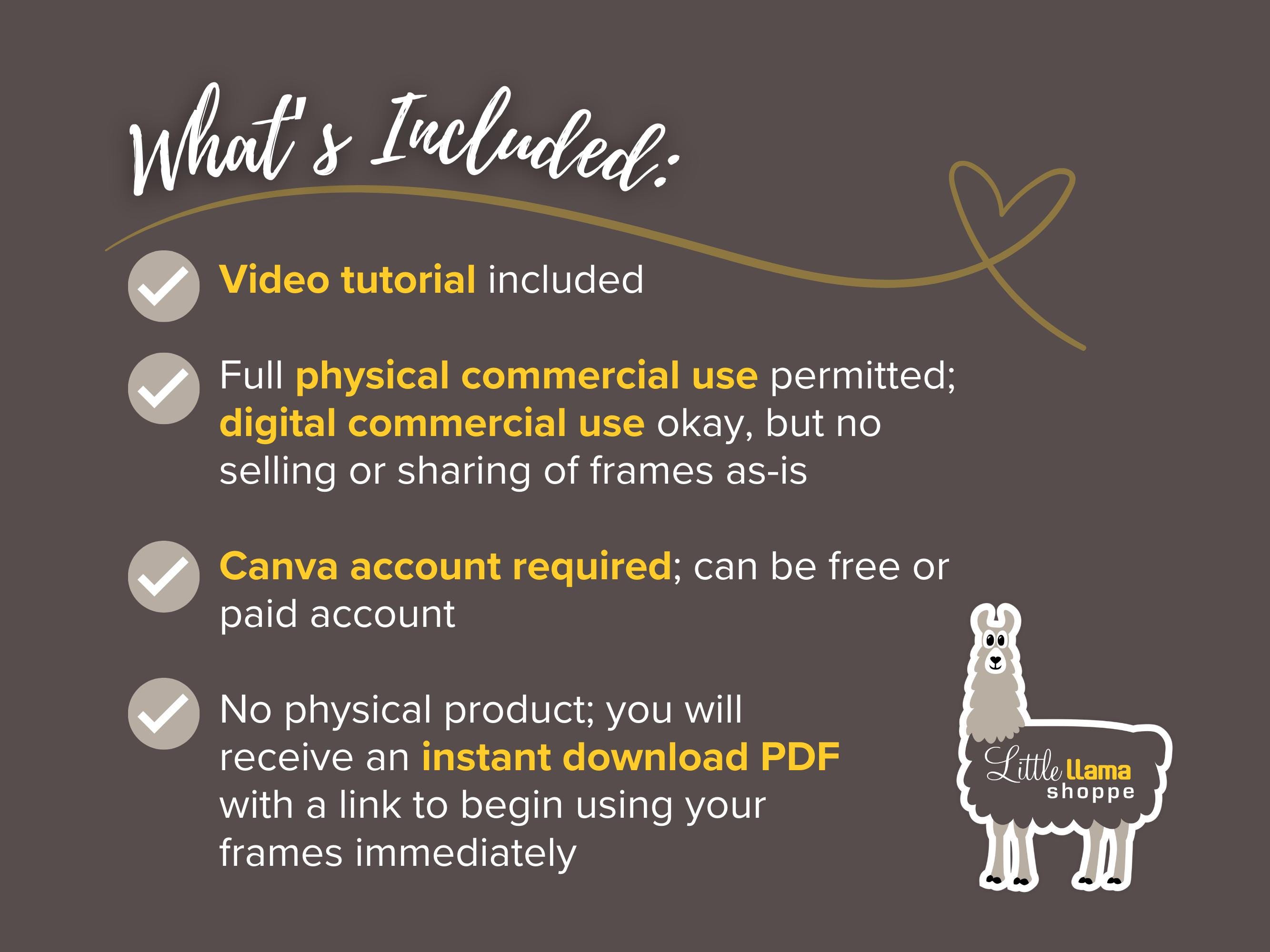 Canva Photo Frames: 48 Fancy Rectangle Frames, Drag & Drop (PDF ...