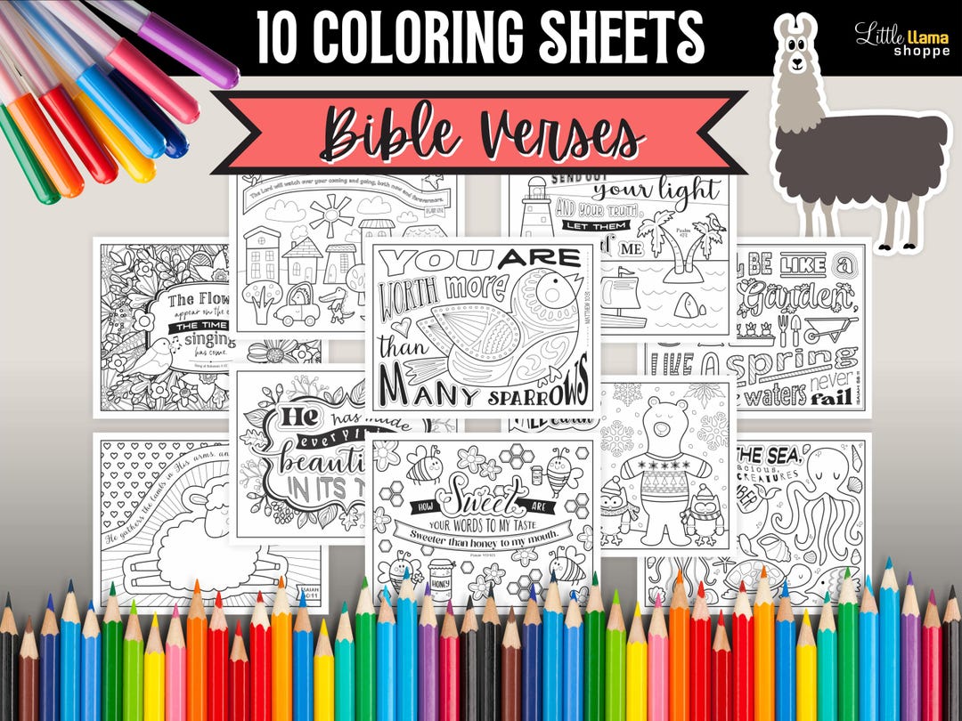 Bible Verse Coloring Sheets | Printable Scripture Colouring Pages ...