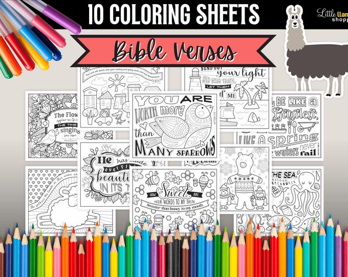 Bible Verse Coloring Sheets | Printable Scripture Colouring Pages ...