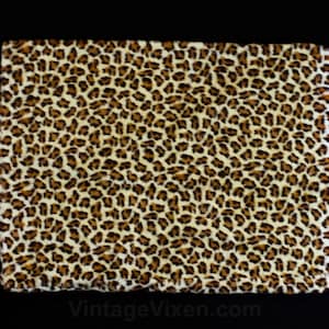 Leopard Faux Fur Fabric Pillow Case - 1950s 1960s Bachelorette Pad ...
