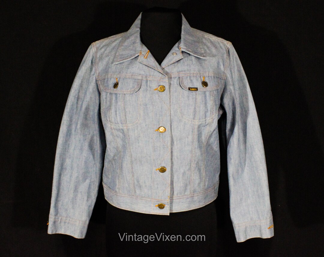 Vintage Denim Jacket - Early 1970s Sky Blue Ladies Jean Jacket - 70s ...