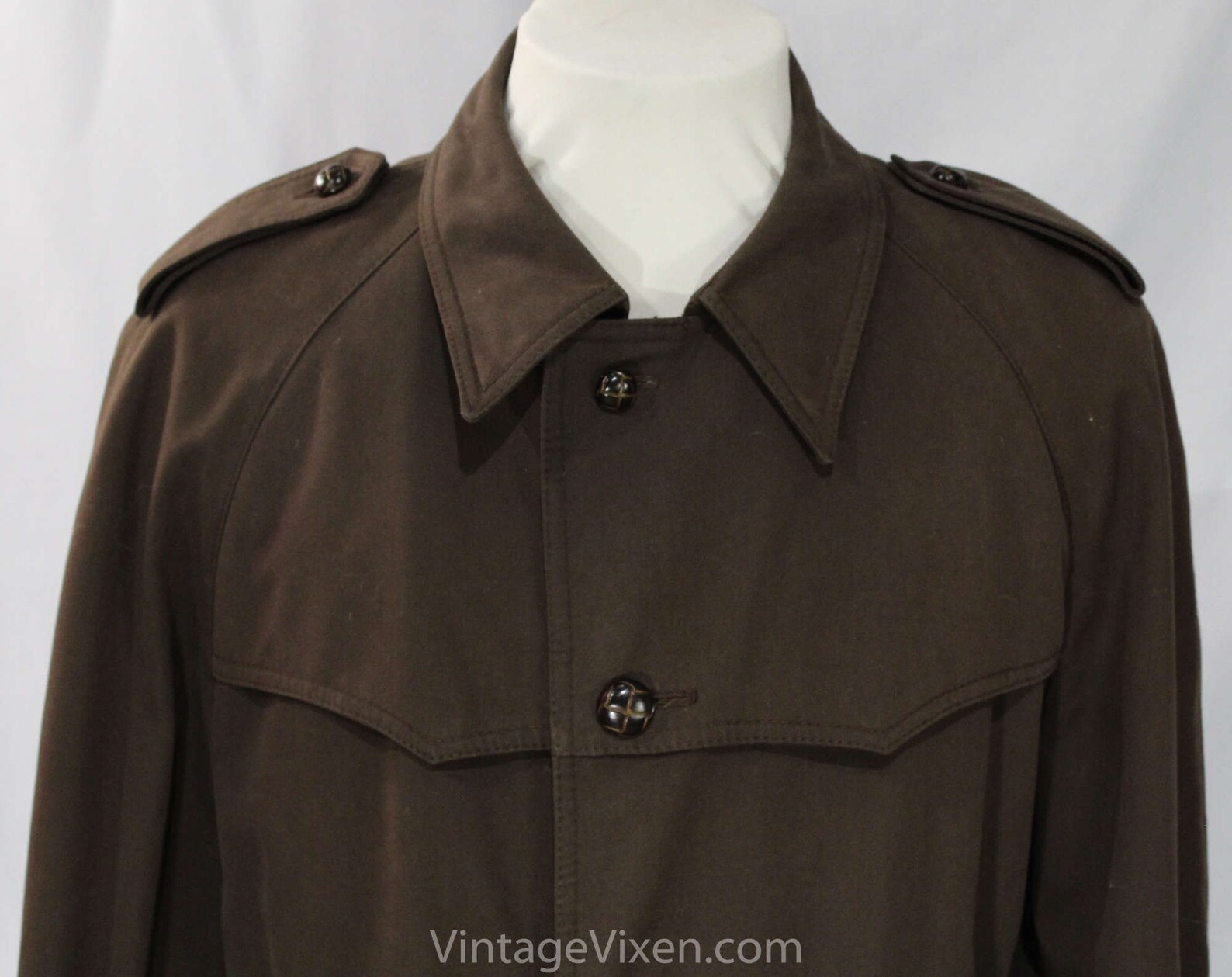 Large Men's 1960s Trench Coat - Classic Detective Spy Overcoat ...