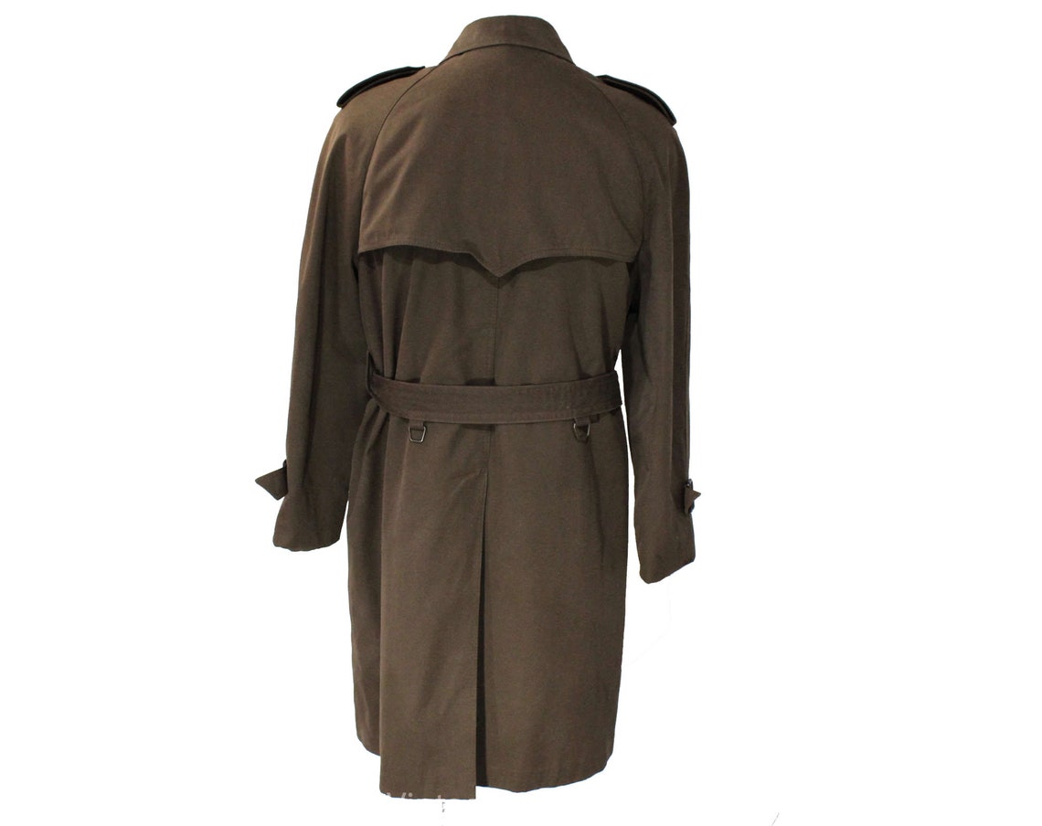 Large Men's 1960s Trench Coat - Classic Detective Spy Overcoat ...