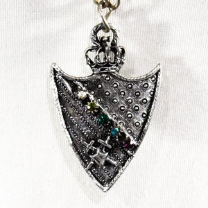 Medieval Style Shield Pendant With Chain - Chivalry Necklace - 1970s ...