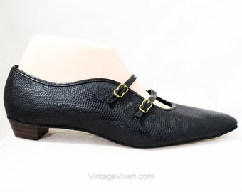 1950s Black Flats - Etsy