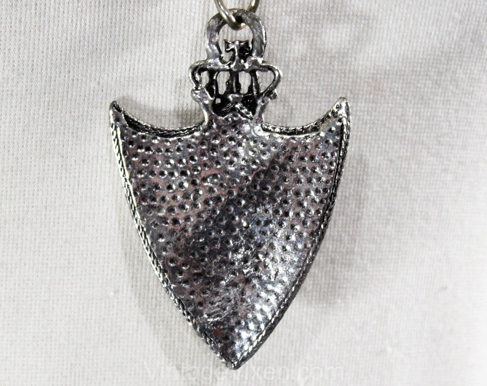 Medieval Style Shield Pendant With Chain - Chivalry Necklace - 1970s ...