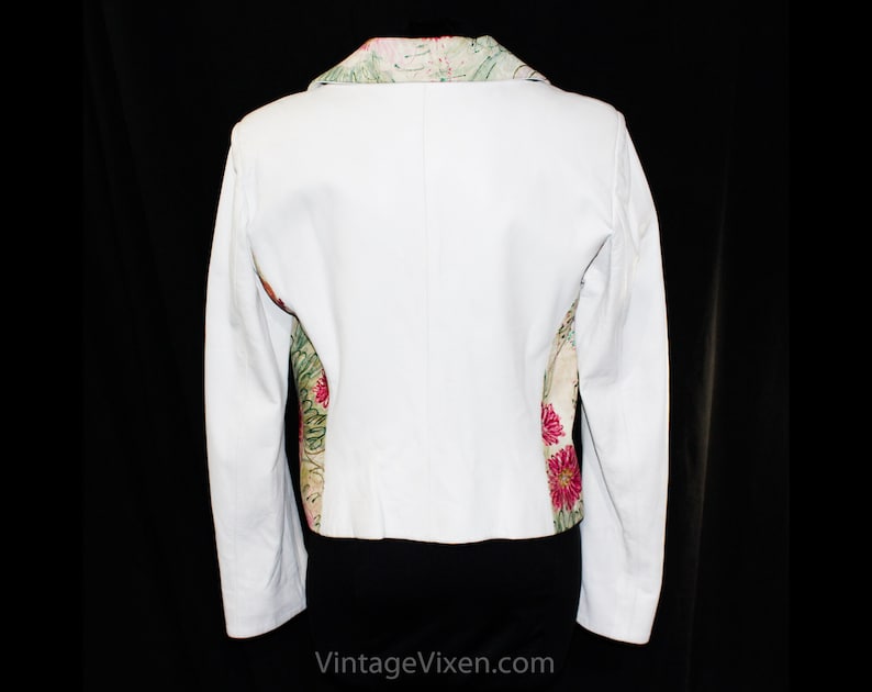 White Leather Jacket by D'Arienzo Italian Designer 1990s | Etsy