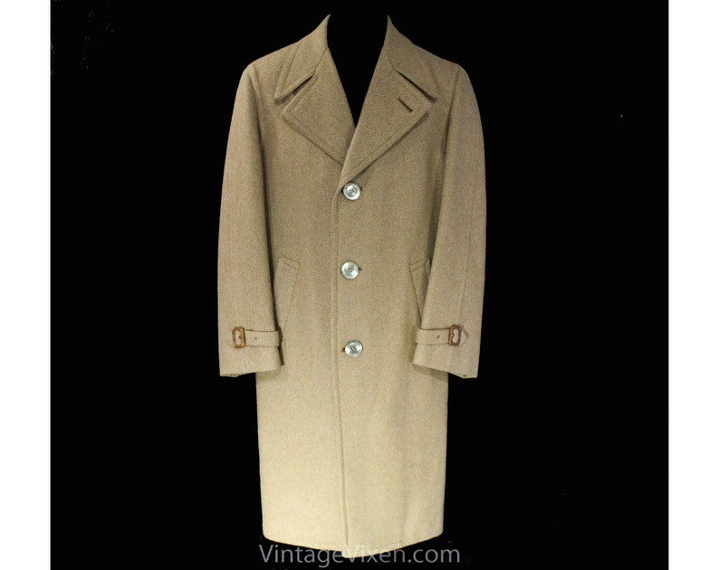 Mens Medium Large Overcoat - Classic Men's Camel Tan Wool Coat ...