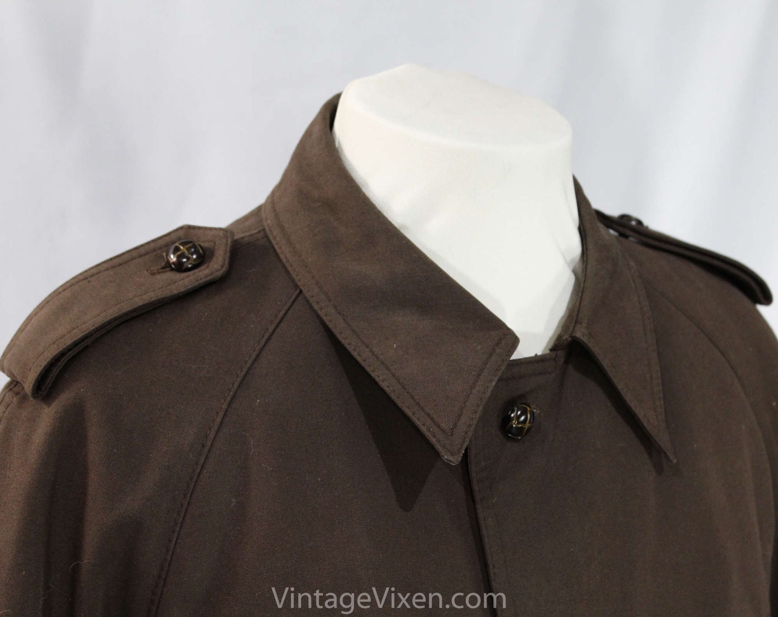 Large Men's 1960s Trench Coat - Classic Detective Spy Overcoat ...
