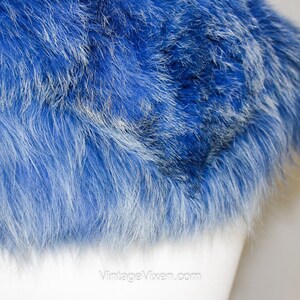 Blue Fox Fur Stole - Fits Any Size - Genuine Indigo Periwinkle Fur ...