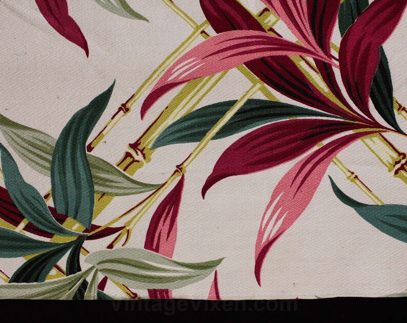 Set of 4 Tropical Drapery Panels Plus Over 6 Yards Fabric - Etsy