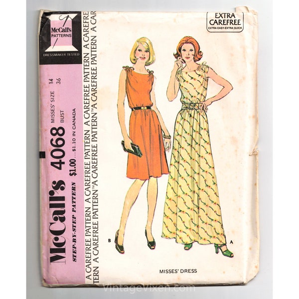 70s Dress Pattern - Etsy