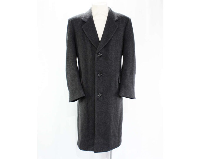 Men's Cashmere Overcoat - Nino Cerruti Coat - Large to XL - Handsome ...