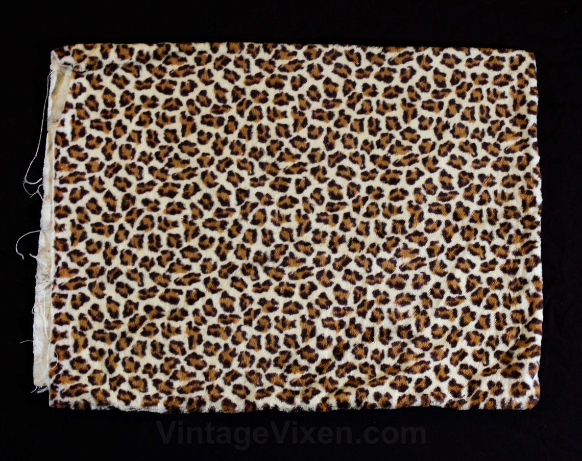 Leopard Faux Fur Fabric Pillow Case 1950s 1960s Bachelorette - Etsy
