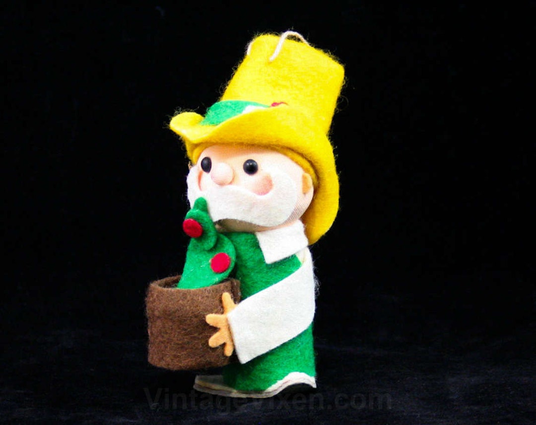 Kitsch 60er Jahre Christbaumschmuck Filz Cowboy mit Kaktus - Etsy.de