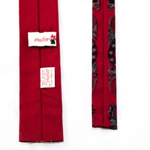 1960s Square End Tie U.S.A. Colonial Theme Mens 60s 70s Novelty Print ...