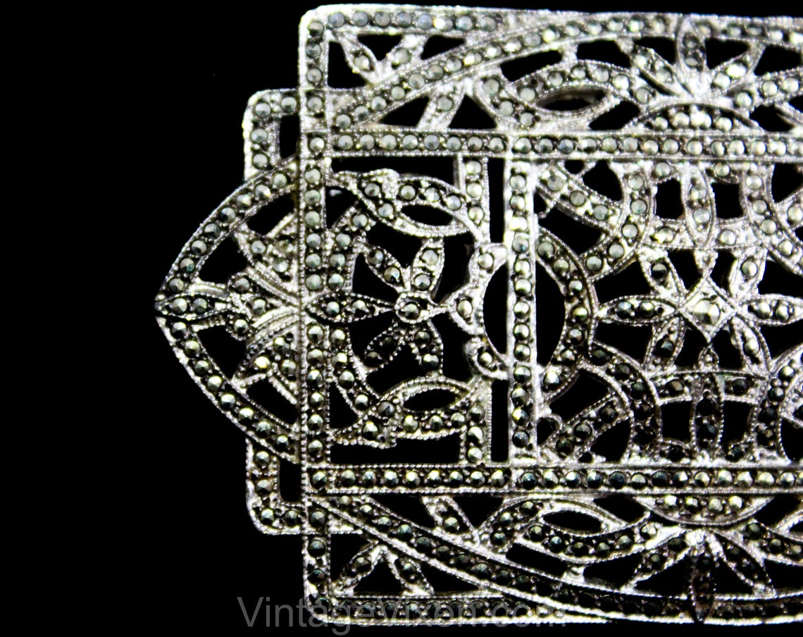 1920s Art Deco Sterling Brooch Authentic 20s Flapper Era - Etsy