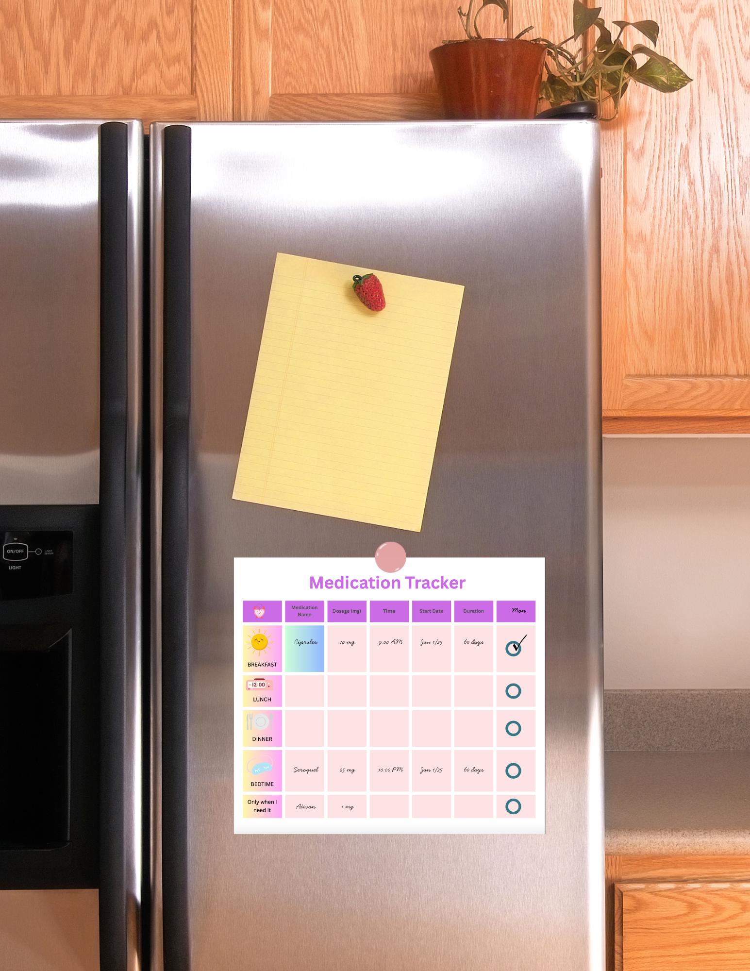Medication Tracker, Medication Organizer, Daily Medication Tracker - Etsy