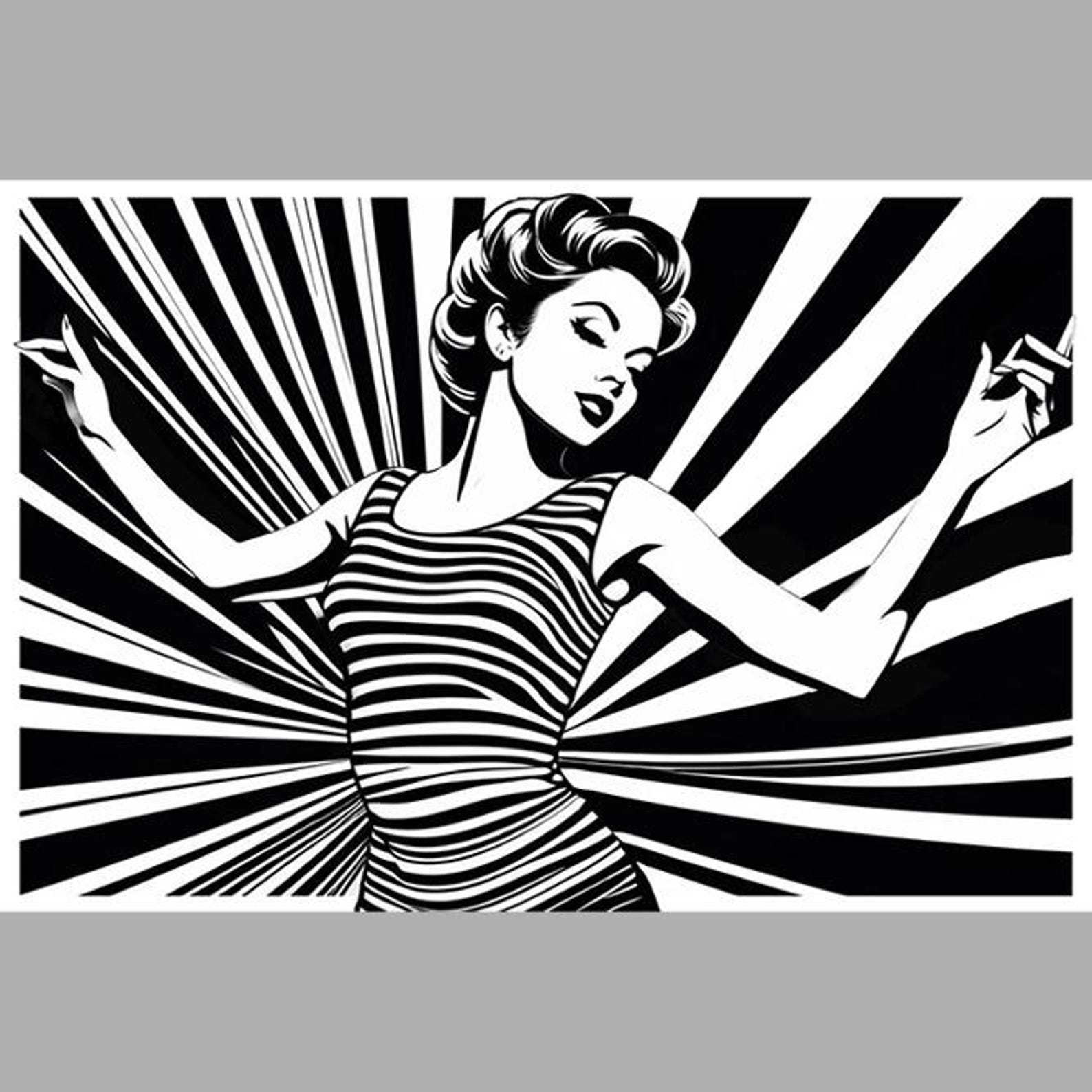 60" Pop Art Graphic – Retro Wall Design With Mod Fashion Vibes – Bold ...