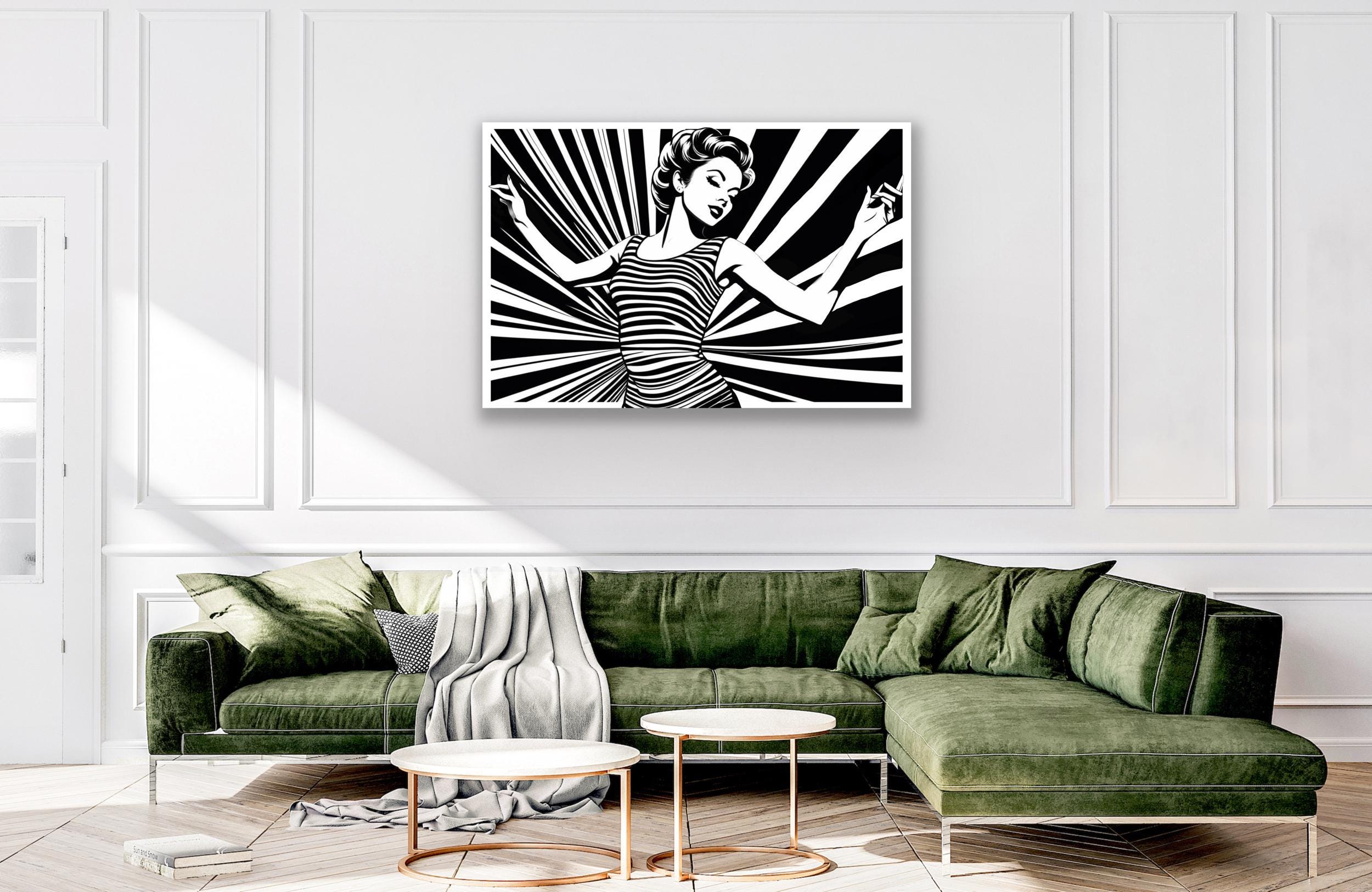 60" Pop Art Graphic – Retro Wall Design With Mod Fashion Vibes – Bold ...