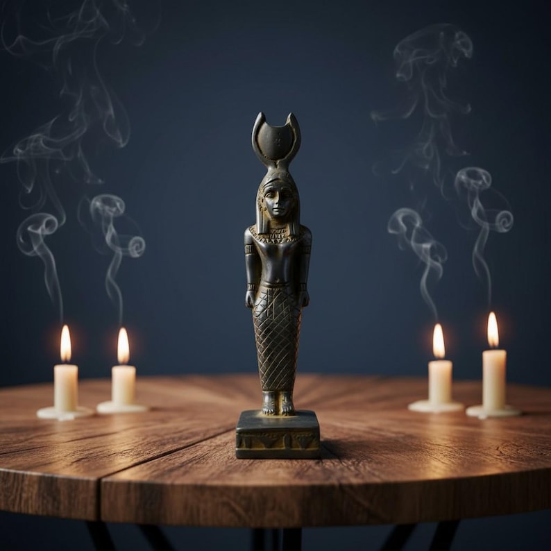 Handmade Goddess Hathor Statue, Ancient Egyptian Sculpture, Sacred ...