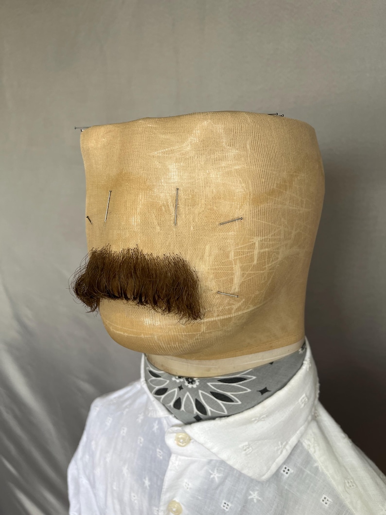 Brown Curved Mustache – Handcrafted Yak Hair, Waterproof, Cinema-grade ...