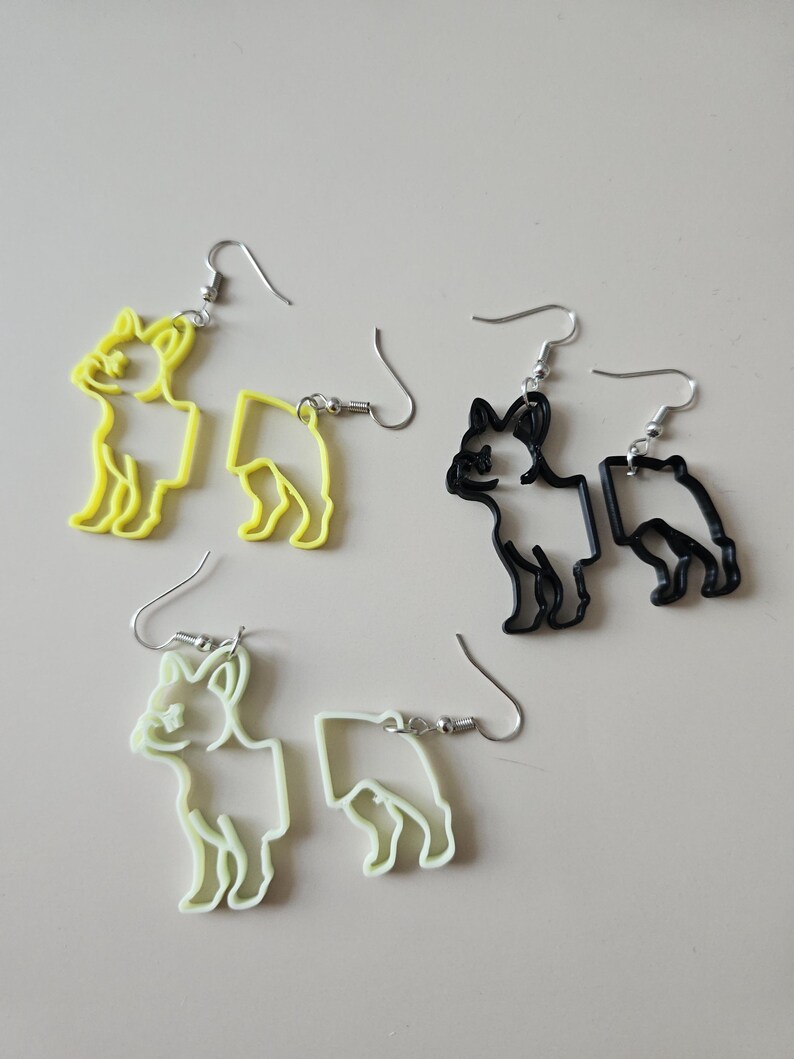 Frenchie Earring – STL File for 3D Printing - Etsy