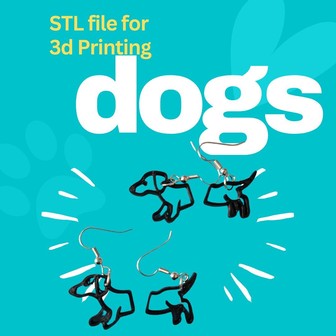 Frenchie Earring – STL File for 3D Printing - Etsy