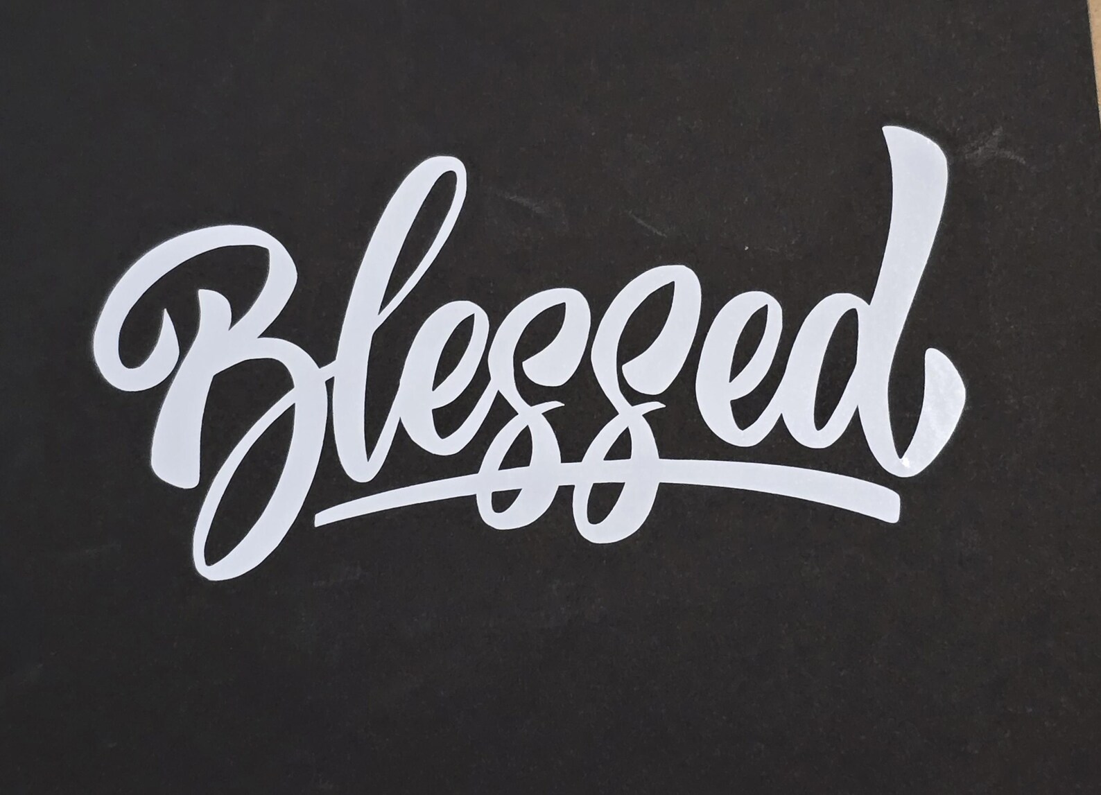 Blessed Car Window Decal, Blessed Decals for Windows, Water Bottle ...