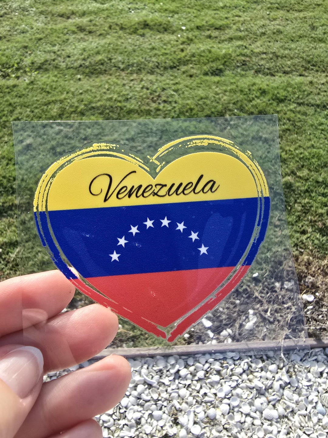 Venezuela Heart Decal, Water Bottle Sticker, Car Decals, UV DTF, Phone ...