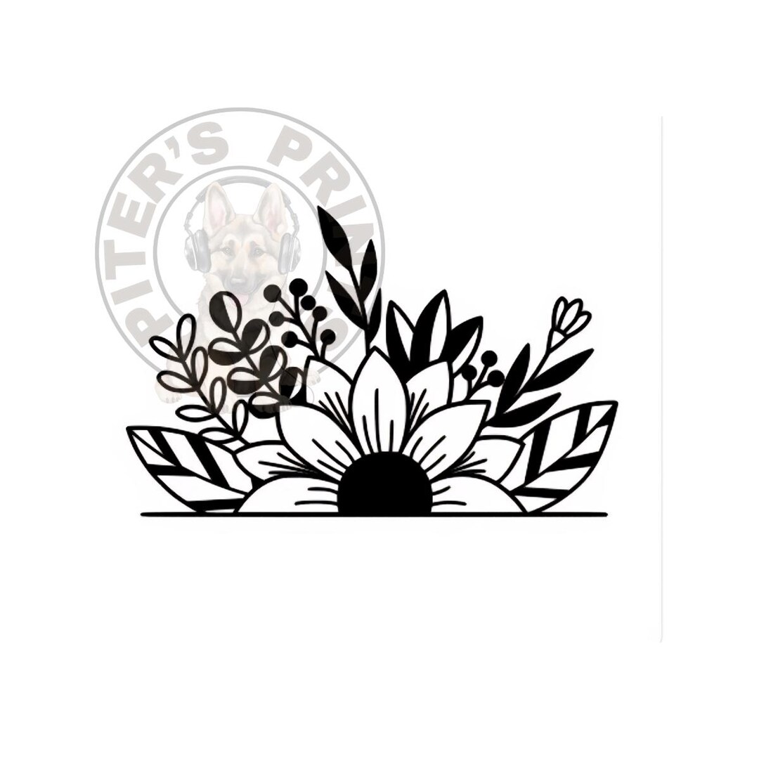 Floral Car Window Decal, Flower Decals for Windows, Water Bottle ...