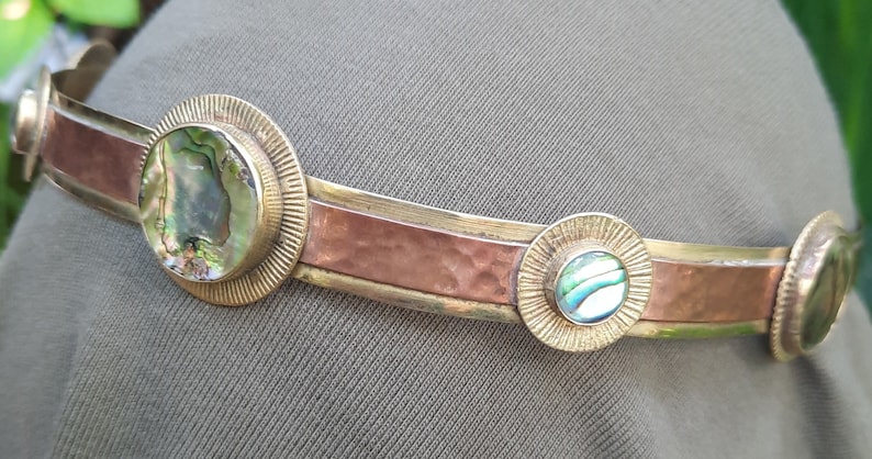 Brass Circlet Crown Abalone King Warrior Halloween - Etsy
