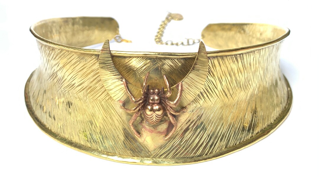 Brass Spider Crescent Moon Crown: Wicca Halloween Renaissance Historic ...
