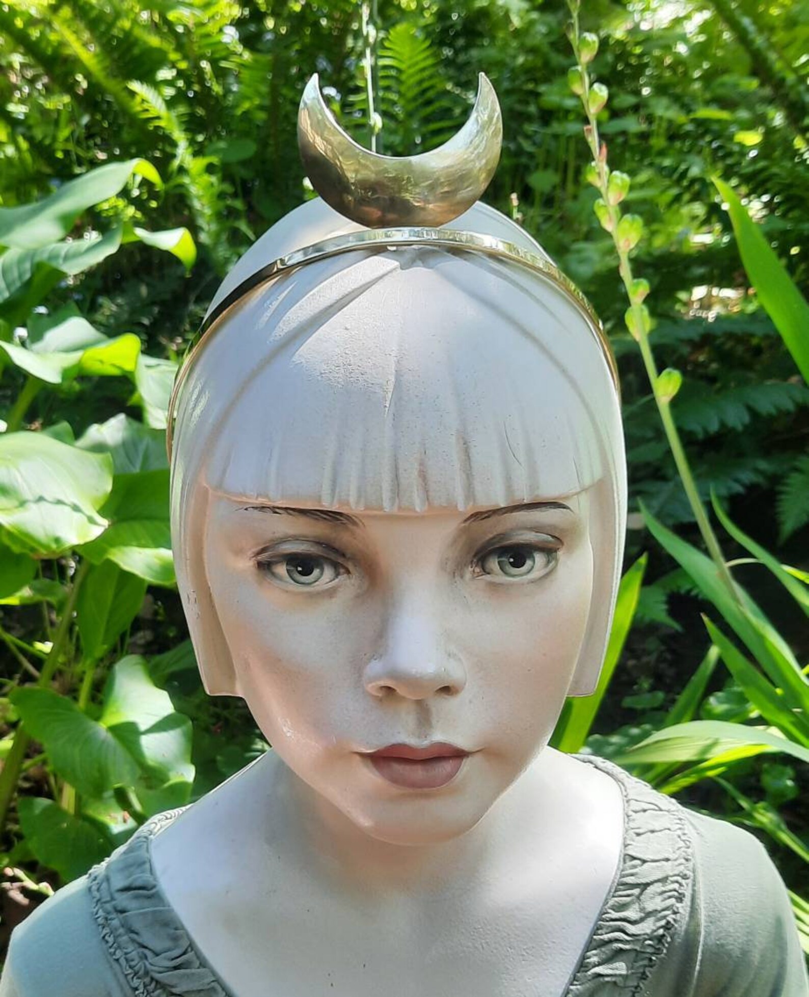 Circlet Crescent Moon Crown Silver Brass Artemis Diana Ritual - Etsy