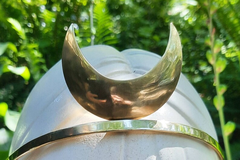 Circlet Crescent Moon Crown Silver Brass Artemis Diana Ritual - Etsy