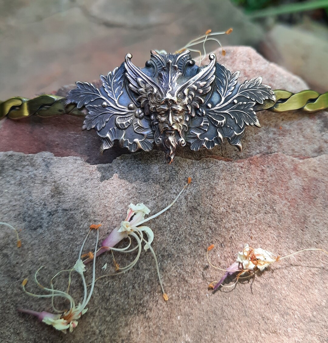 Brass Green Man Crown: Renaissance Bacchus Circlet, Adjustable - Etsy
