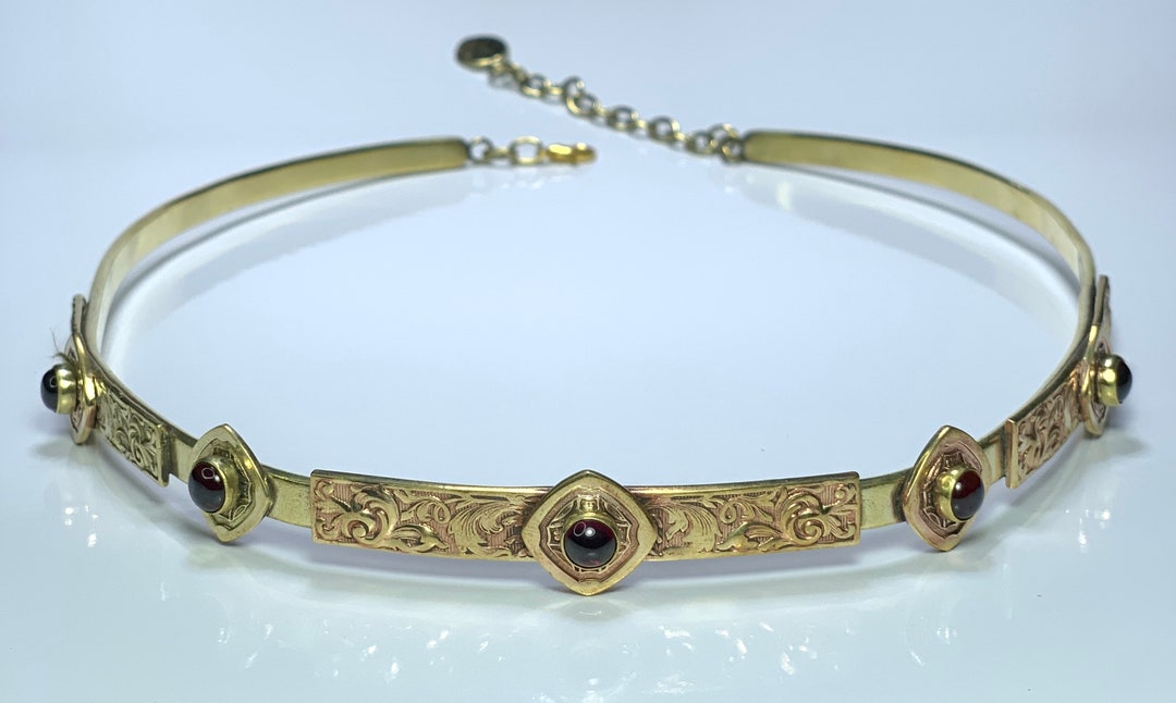 Circlet Garnet Renaissance Circlet Crown Headpiece Medival Theatrical ...
