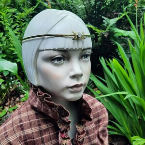 Circlet Brass - Triple Goddess Tiny Moon - Crown Wedding Celtic Ritual ...