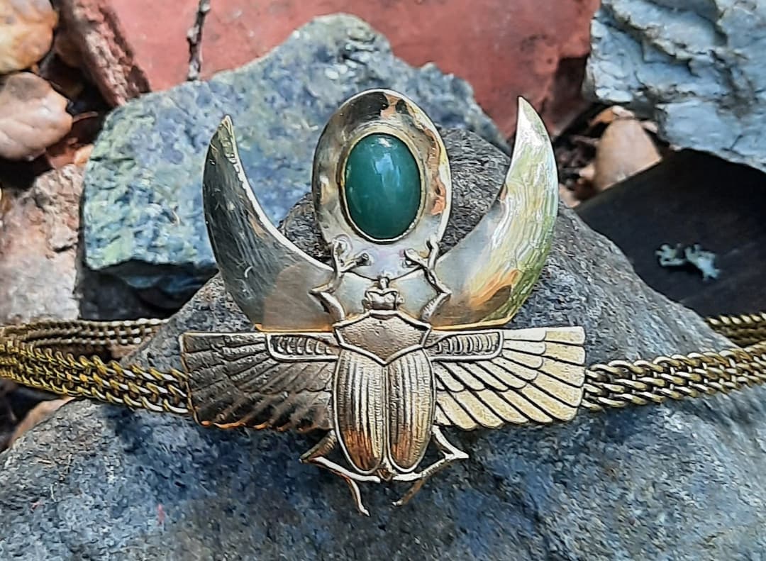 Egyptian Scarab Sun Moon Circlet Crown Headpiece Spirit of the Goddess ...
