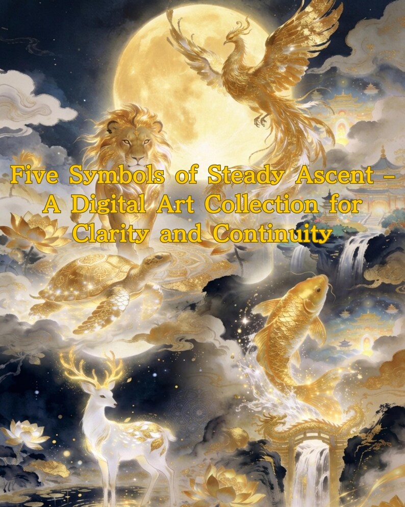 Five Symbols of Steady Rise - A Digital Art Collection for Clarity and ...