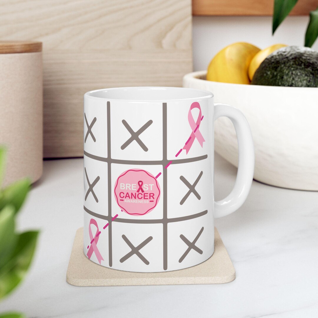 Breast Cancer Awareness Mug | Pink Ribbon Coffee Cup | Survivor Gift ...
